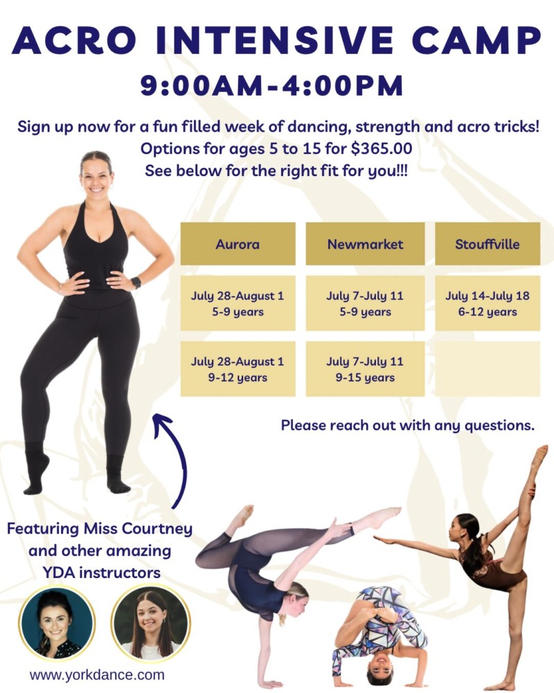 Acro Intensive Dance Camp - York Dance Academy